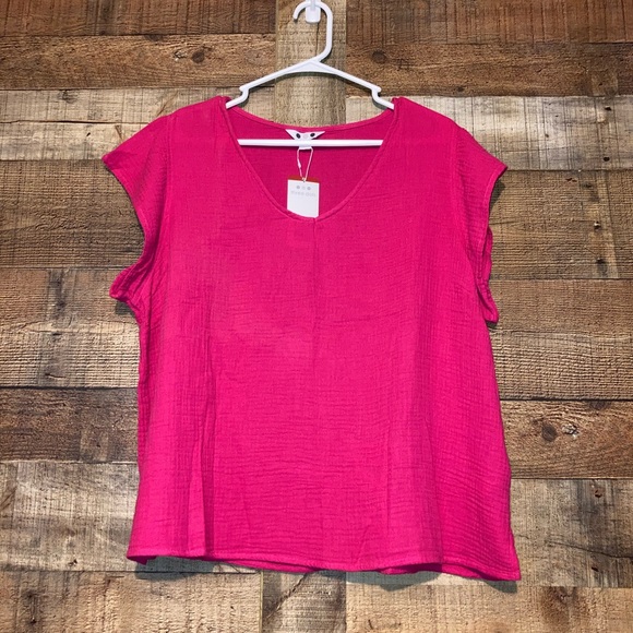 Three Dots | Tops | Nwt Three Dots Gauzy Top Size Xl | Poshmark